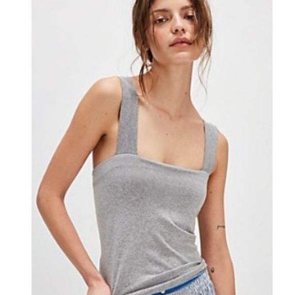 Free People | Tops | Free People Clean Lines Square Neck Tank | Poshmark